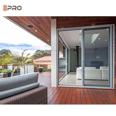 China Customized Exterior Aluminum Sliding Door Soundproof Double Glaze for sale