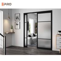 China Insulated Thermal Break Slim Aluminum Frame Glass Sliding Door For Residential Exterior Balcony for sale