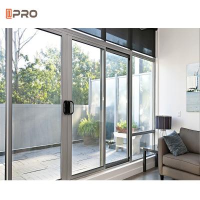 China Automatic Interior Aluminium Sliding Glass Doors CW Waterproof System for sale