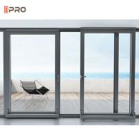 China Customized Aluminium Sliding Glass Doors With Triple Telescopic System For Balcony for sale
