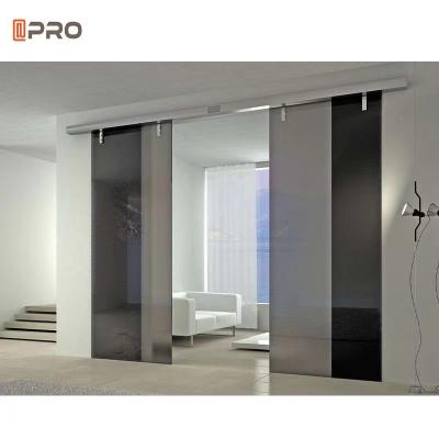 China Slim Aluminium Frame French Patio Doors Single Double Triple Glass Sliding Door For Exterior for sale