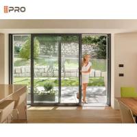 China Slim Aluminium Frame French Patio Doors Single Double Triple Glass Sliding Door For Exterior for sale