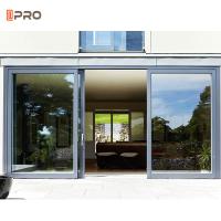 China Garage Aluminium Sliding Glass Doors Thermal Break Exterior Interior Powder Coated Anodizing for sale