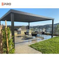 China Adjustable Louver Roof Modern luminum Pergola  3X4 4X4 6X3m With LED Lights for sale