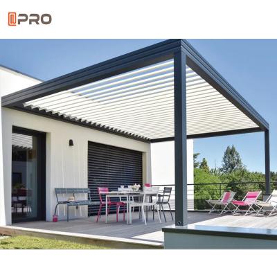China Open And Close Motorized Gazebo Roof Louvered Bioclimatic Ceiling for sale
