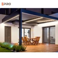 China Open And Close Motorized Gazebo Roof Louvered Bioclimatic Ceiling for sale