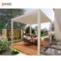 China Zip Screen System Gazebo Modern Aluminum Pergola For Restaurant Cafe for sale
