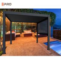 China Customized Waterproof Garden Aluminium Gazebo Pergola With Shutters for sale