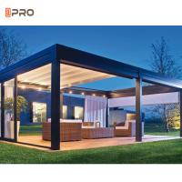 China Customized Waterproof Garden Aluminium Gazebo Pergola With Shutters for sale