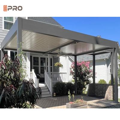 China Gazebos Awning Modern Aluminum Pergola Motorized Retractable Roof For Garden for sale