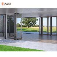 China Customized Exterior Aluminum Glass Patio Bi Folding Door Thermal Break System Waterproof for sale