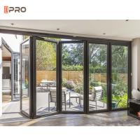 China Customized Exterior Aluminum Glass Patio Bi Folding Door Thermal Break System Waterproof for sale