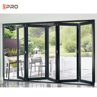 China Customized Exterior Aluminum Glass Patio Bi Folding Door Thermal Break System Waterproof for sale
