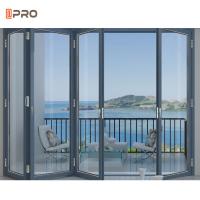 China Electrophoresis Aluminium Folding Doors Double Glazed Glass Thermal Break for sale