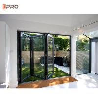 China Electrophoresis Aluminium Folding Doors Double Glazed Glass Thermal Break for sale