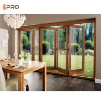 China Electrophoresis Aluminium Folding Doors Double Glazed Glass Thermal Break for sale