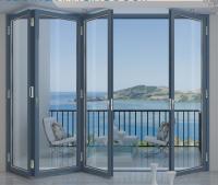 China T5 Aluminum Folding Doors Corner Bi-  Folding Patio Doors For Mountain House Condo for sale