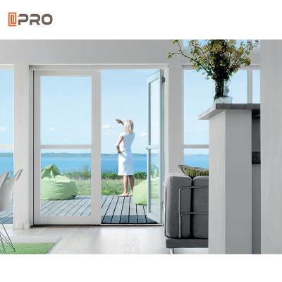 China Commercial Casement Aluminium Hinged Doors Glass Patio Swing Door for sale