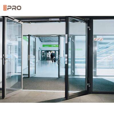China Heat Insulation Aluminium Hinged Doors Outward Casement Double Action Swinging Door for sale