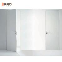 China Sound Insulation Aluminium Double Swing Door With Frosted Glass for sale