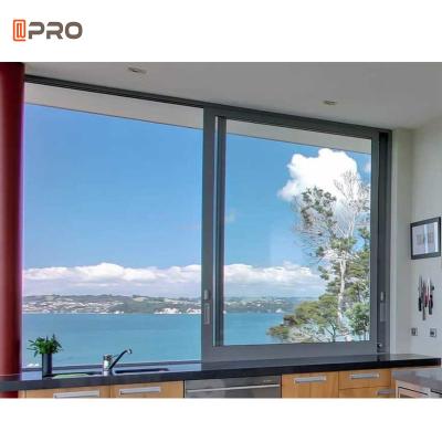 China Swing Out Hinges 6063 Aluminium Slide Windows With Grills Outside Glass for sale