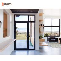 China Commercial Casement Aluminium Hinged Doors Patio Glass Swing Door for sale