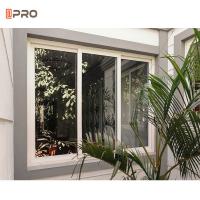 China Powder Coated Kitchen Sliding Window Grill Design With Tilt Slide Window Accessories for sale