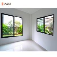 China Lift And Slide European Window Blue Glass Grills Outside Glass for sale