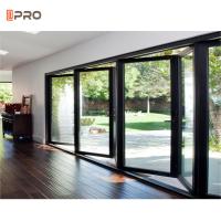 China Anodized Aluminum Folding Doors Low - E Glass  Interior Bi Folding Door for sale