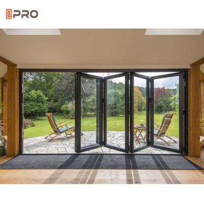 China Residential Building Single Glazing Bifold Exterior Windows And Door With Screen for sale