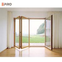 China Modern House Double Glass Aluminum Folding Doors For Hotel Restaurant for sale