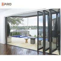 China Modern House Double Glass Aluminum Folding Doors For Hotel Restaurant for sale