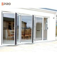 China Modern House Double Glass Aluminum Folding Doors For Hotel Restaurant for sale
