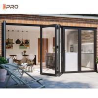China Water Resistance Double Glass Aluminum Folding Doors Thermal Break System Aluminium Folding Windows for sale