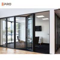 China Water Resistance Double Glass Aluminum Folding Doors Thermal Break System Aluminium Folding Windows for sale
