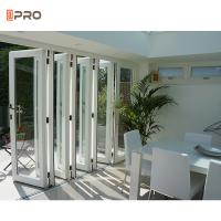 China Residential House Aluminum Folding Doors With Retractable Screen American Stadard for sale
