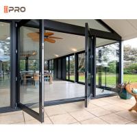 China Black Thermal Break 48 Inches Exterior French Doors With Opaque White Glass Hinged Front French Door for sale