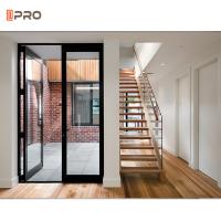 China Aluminum Exterior Double Glass French Entry Door Swing Casement Door for sale