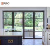 China Aluminum Exterior Double Glass French Entry Door Swing Casement Door for sale