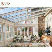 China Big Outdoor Flat Roof Glass Florida Room Pvc Film Framing for sale