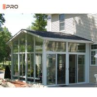 China Double Layer Glass Florida Room Aluminium Frame For Plastic Pvc Four Season Sunroom for sale