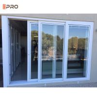 China Modern Powder Coated Aluminium Frame Patio Doors Double Glass Sliding for sale