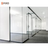 China Frameless Clear Glass Partition Wall Vertical Full View Interior Office Glass Partition for sale