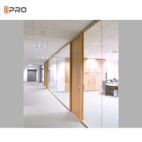 China Frameless Clear Glass Partition Wall Vertical Full View Interior Office Glass Partition for sale