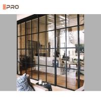 China Reusable Office Glass Wall Partition Clear Demountable Double Glazing With Blind for sale