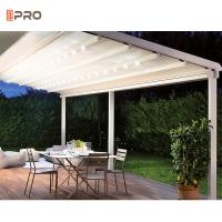 China Lightweight 2m Patio Roof Modern Aluminum Pergola Cassette Canopy Retractable Awning for sale