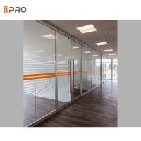 China 10mm Thick Modern Office Partitions Clear Safety Toughened Glass Tempered 1/2'' for sale