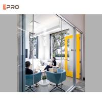 China Decorative Wooden Office Partitions Movable Aluminium Sliding Single Glazing Glass for sale
