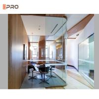 China Decorative Wooden Office Partitions Movable Aluminium Sliding Single Glazing Glass for sale