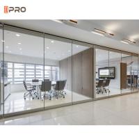 China 12mm Modern Office Partitions Metal Frame Glass Wall Partition Room Divider for sale